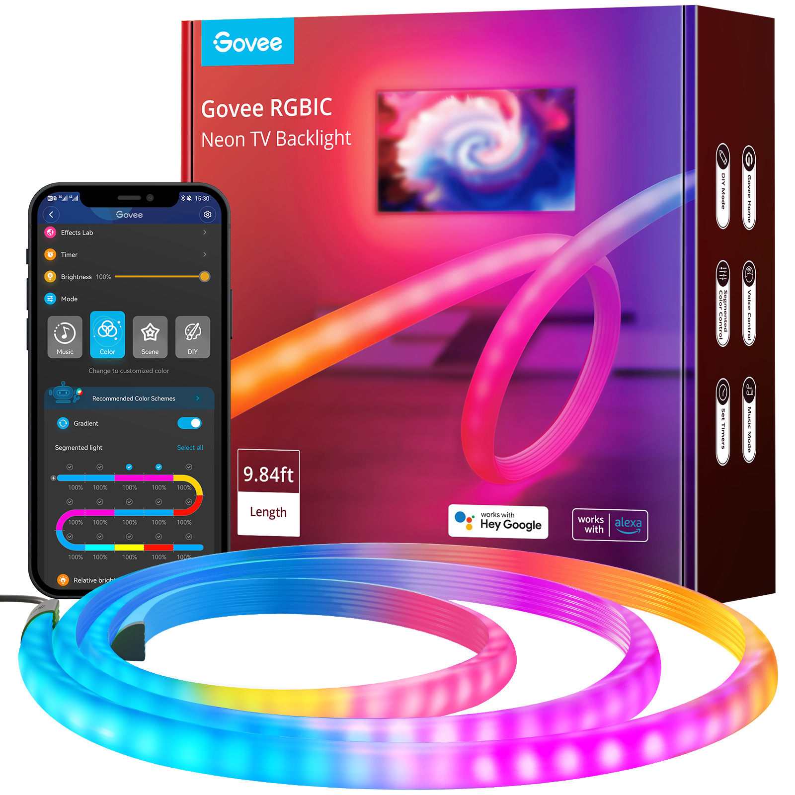 Govee RGBIC Neon TV Backlight | Modern Electronics